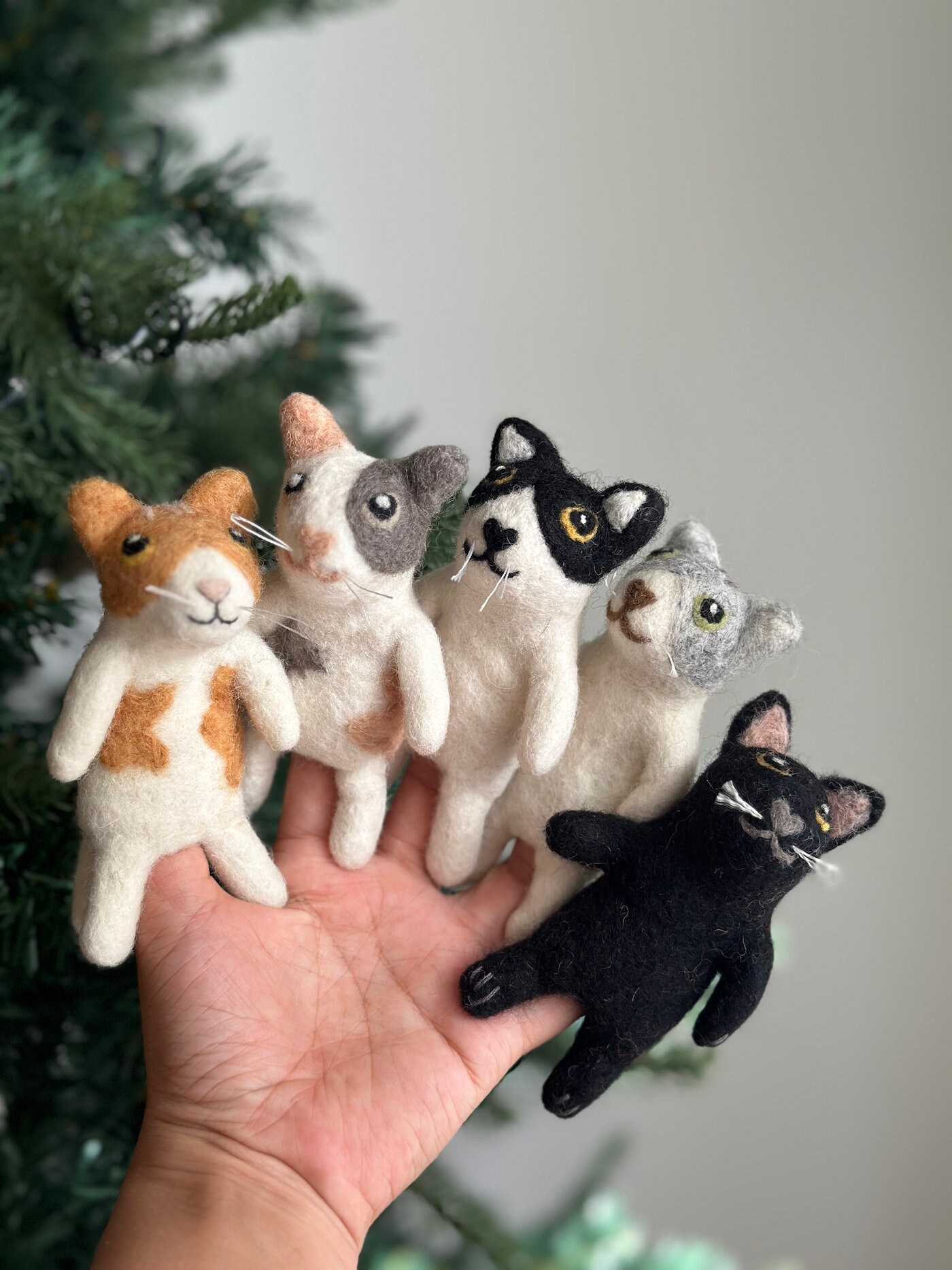 Ginger Cat Finger Puppet, Tabby Cat, Needle Felted Finger Puppet ...