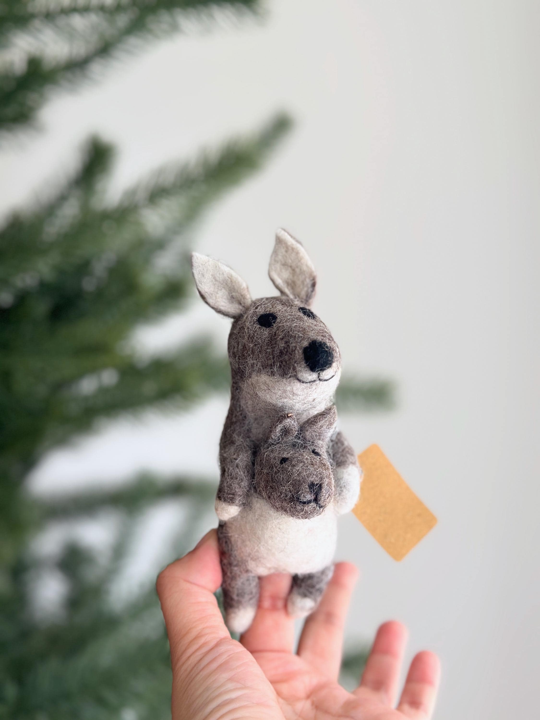 Kangaroo Finger Puppet, Needle Felted Finger Puppet, Waldorf Toy ...