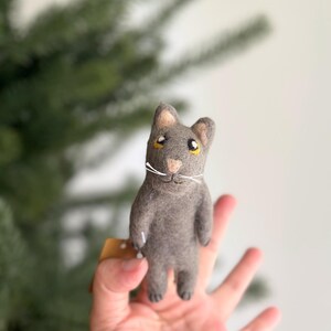 Cat Felt Finger Puppet, Tabby Cat, Needle Felted Finger Puppet, Waldorf ...