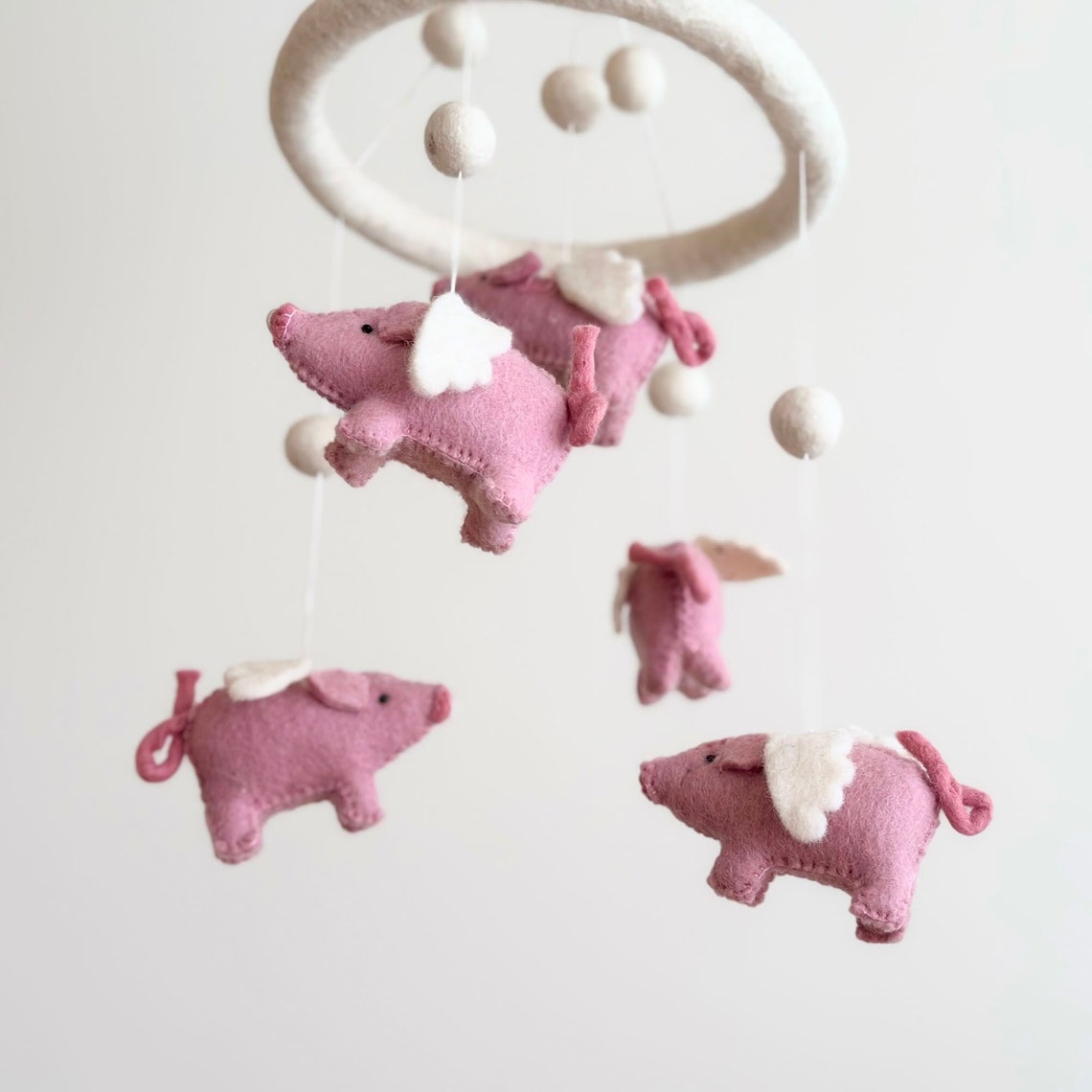Flying Pig Baby Mobile, Pink Pig Mobile, Barnyard Baby Mobile for ...
