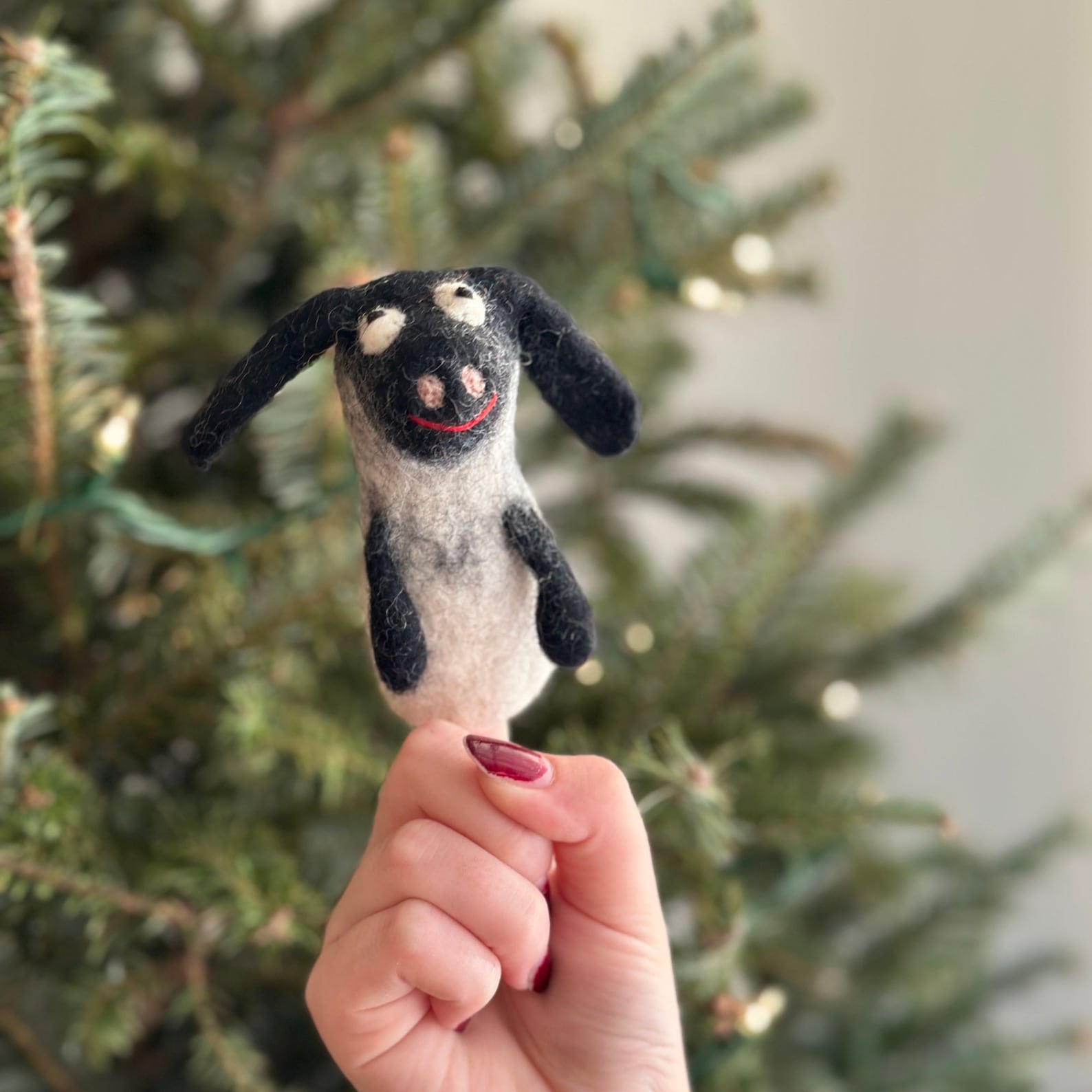 Silly Sheep Finger Puppet, Needle Felted Sheep Finger Puppet, Waldorf ...