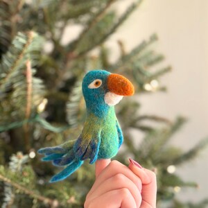 Tropical Bird Finger Puppets Set of 5 - Parrot Finger Puppets, Flamingo ...