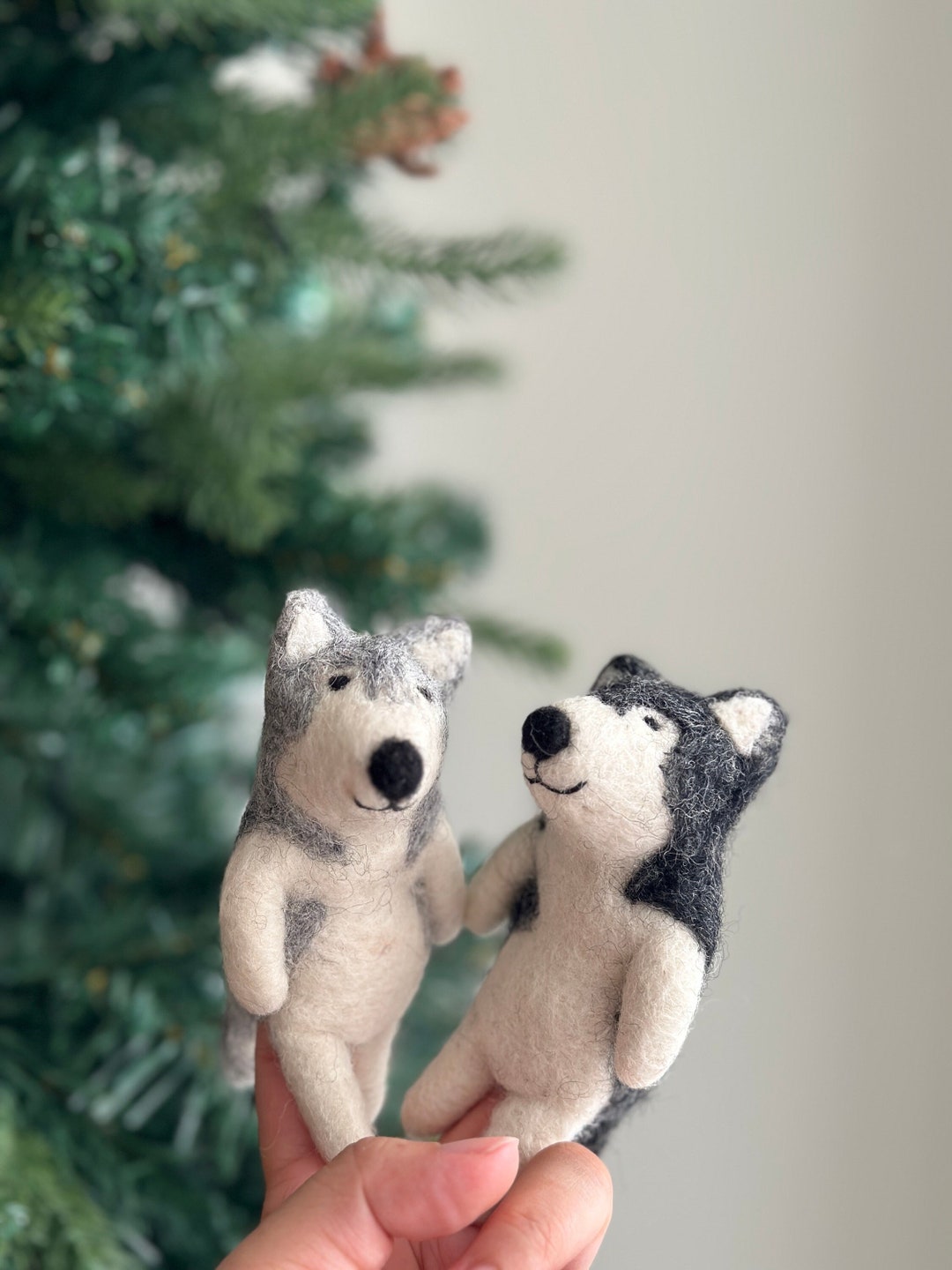Husky Dog Finger Puppet, Handmade Felt Finger Puppet, Educational Toys ...
