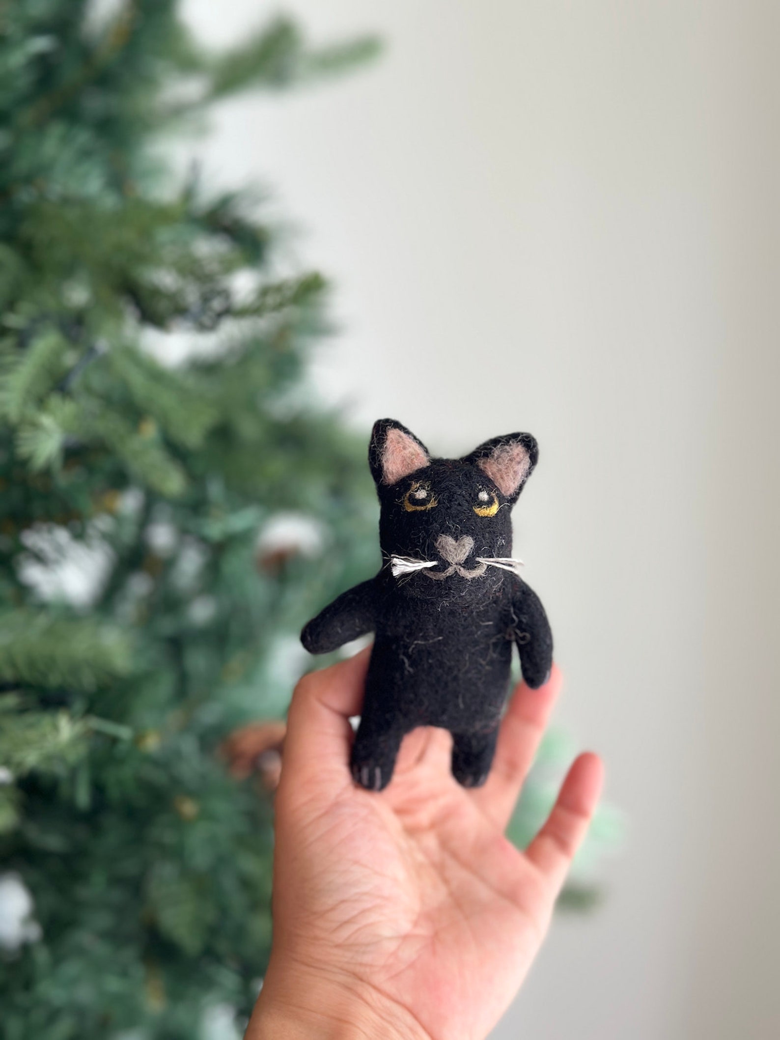 Cat Felt Finger Puppet, Tabby Cat, Needle Felted Finger Puppet, Waldorf ...