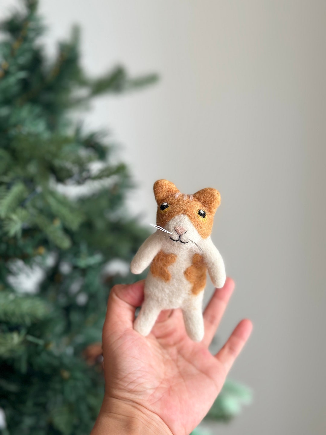 Ginger Cat Finger Puppet, Tabby Cat, Needle Felted Finger Puppet ...