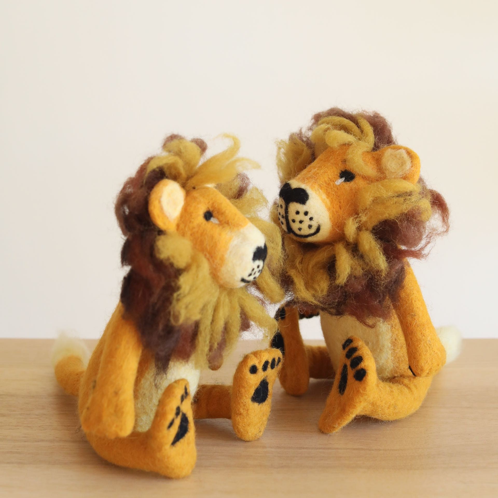 Felt Lion Needle Felt Animal Lion King Toy Simba Toy | Etsy