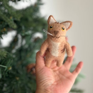 Cat Felt Finger Puppet, Tabby Cat, Needle Felted Finger Puppet, Waldorf ...