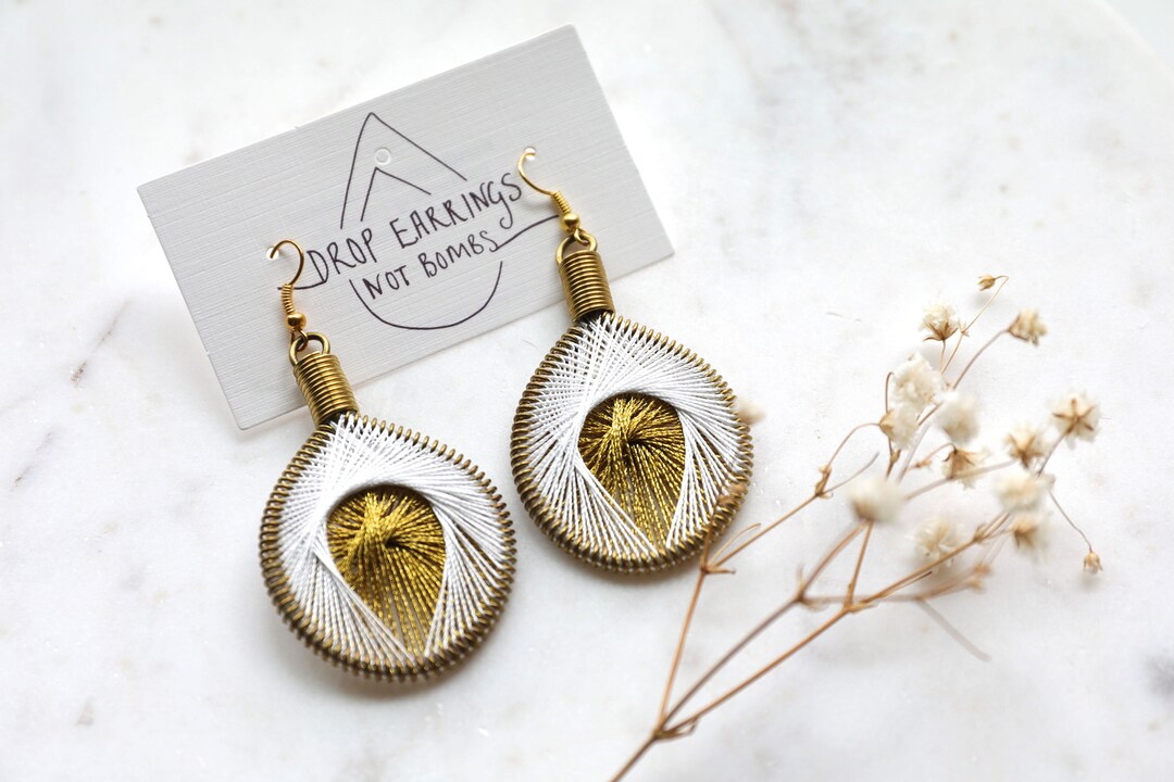 SALAM Handmade From Syrian Refugee Drop Earrings Not Bombs - Etsy