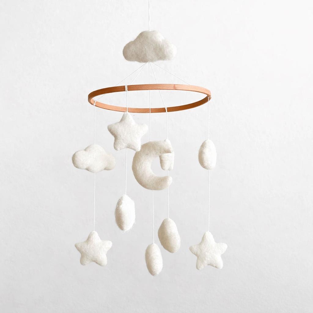 Moon & Stars Baby Mobile - Etsy