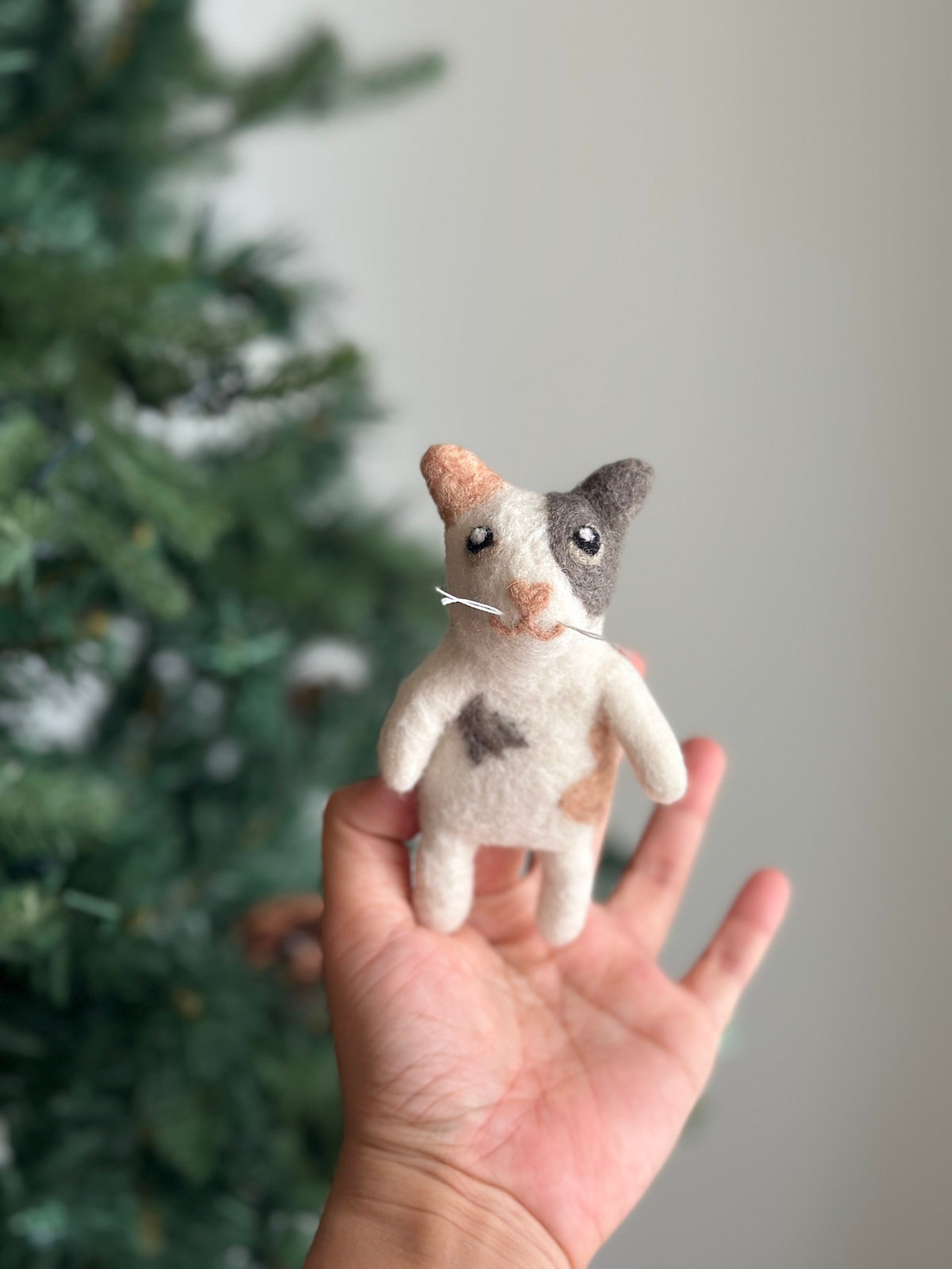 Cat Felt Finger Puppet, Tabby Cat, Needle Felted Finger Puppet, Waldorf ...
