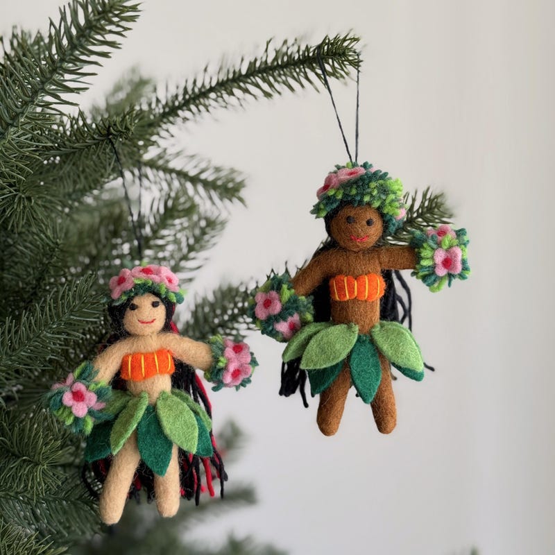 Hawaiian Hula Girl Ornament - Etsy