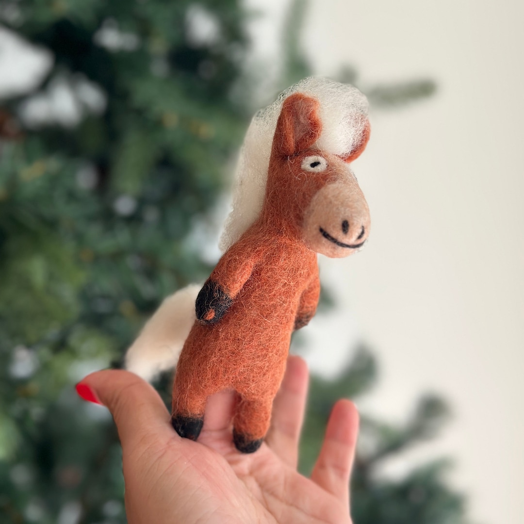 Horse Finger Puppet, Horse Felt Christmas Ornament, Newborn Photo Prop ...