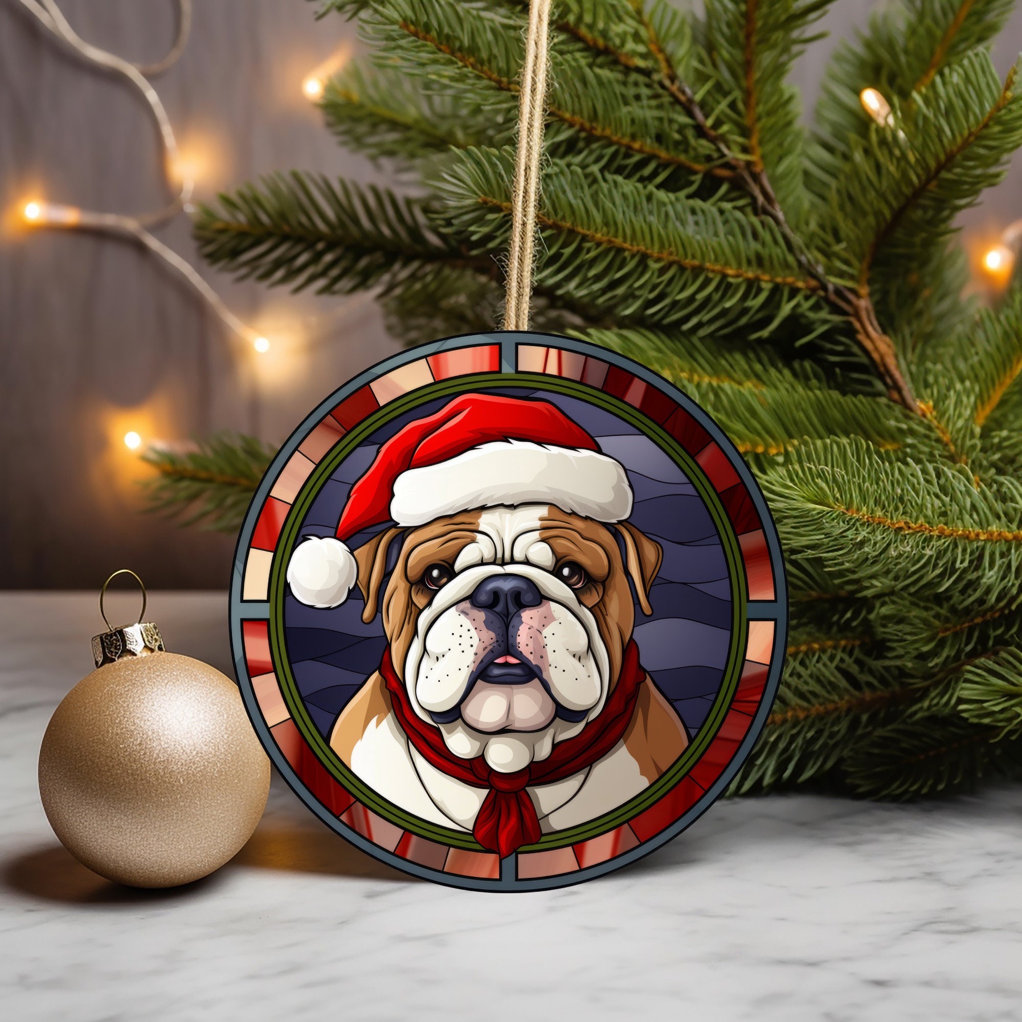 Christmas English Bulldog
