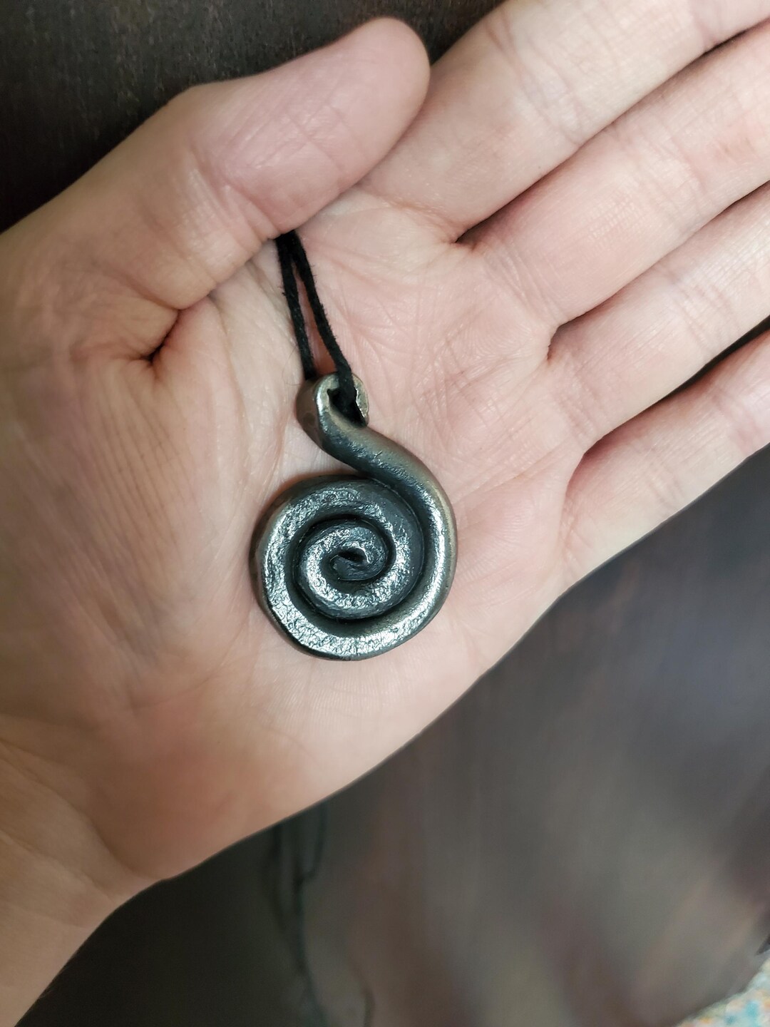 Hand Forged Spiral Pendant - Blacksmith - Etsy