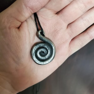 Hand Forged Spiral Pendant - Blacksmith - Etsy