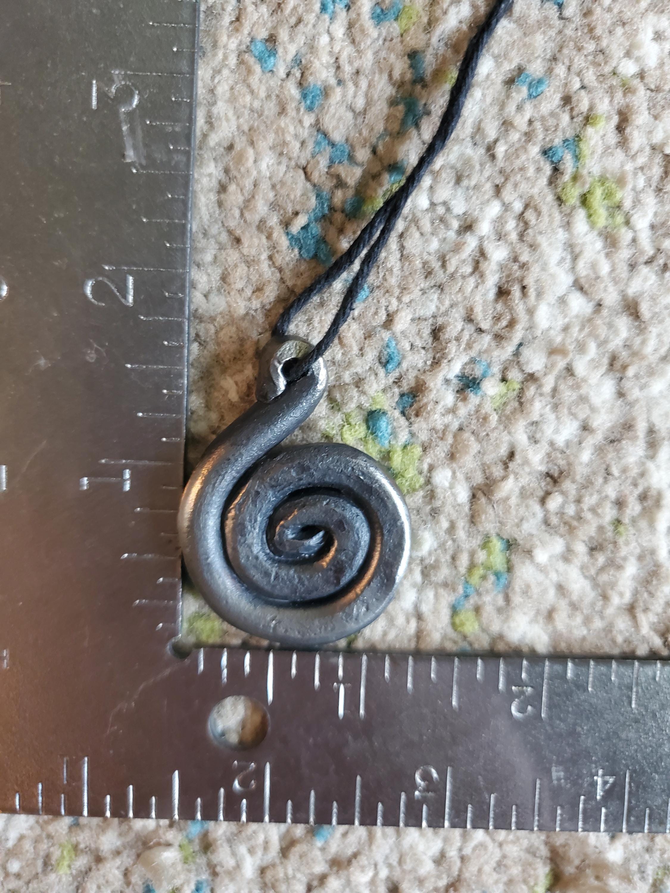 Hand Forged Spiral Pendant - Blacksmith - Etsy