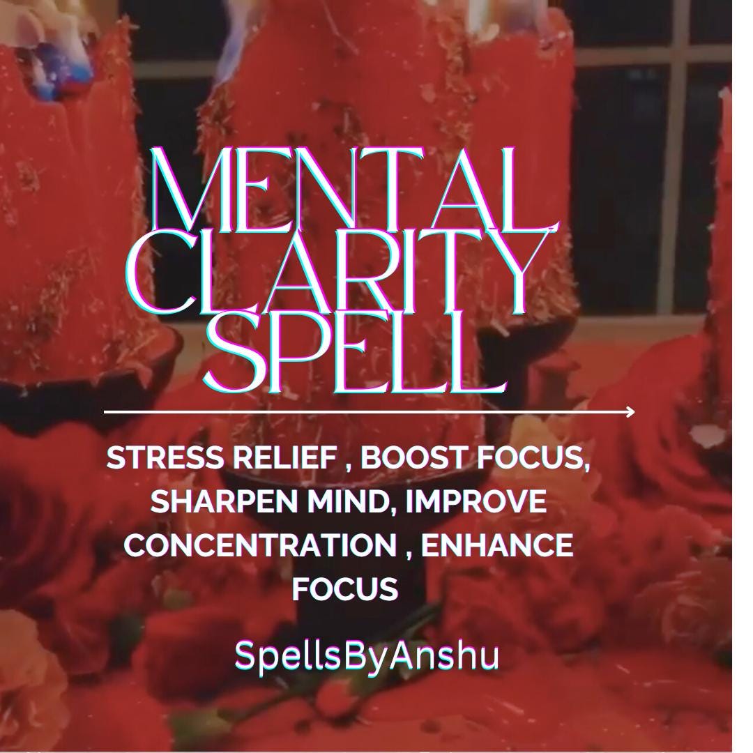 Powerful Mental Clarity Spell – Stress Relief ,boost Focus, Sharpen ...
