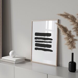 Black Print - Black Abstract Print - Monochrome Abstract Print - Black ...