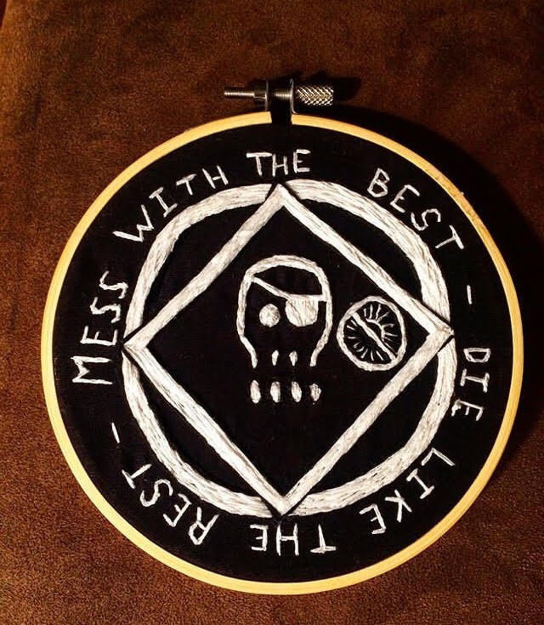 Hackers Movie Mess With the Best Die Like the Rest Wall Art Embroidery ...