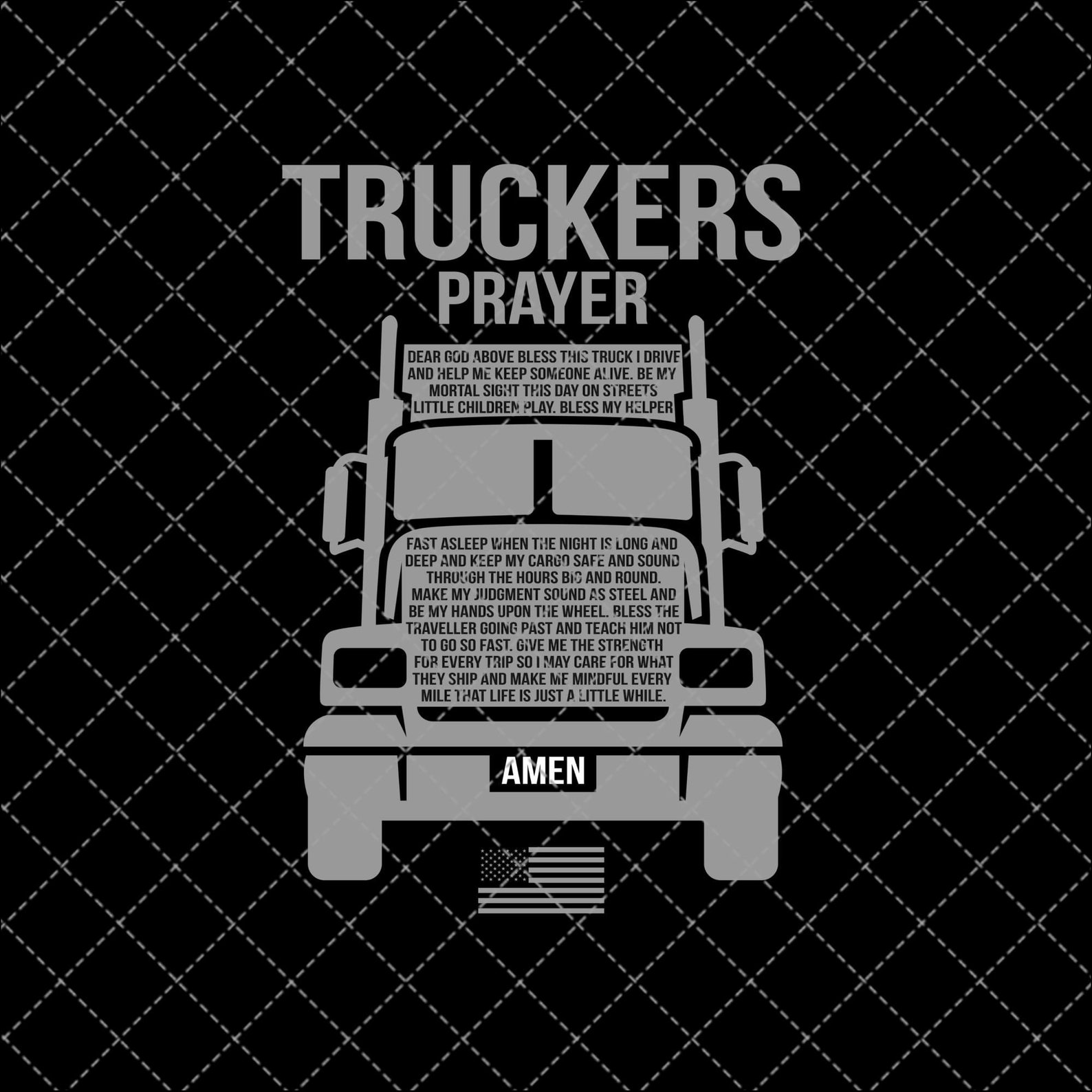 Truckers Prayer Usa T Shirt Truck Driver Png Png Download Etsy