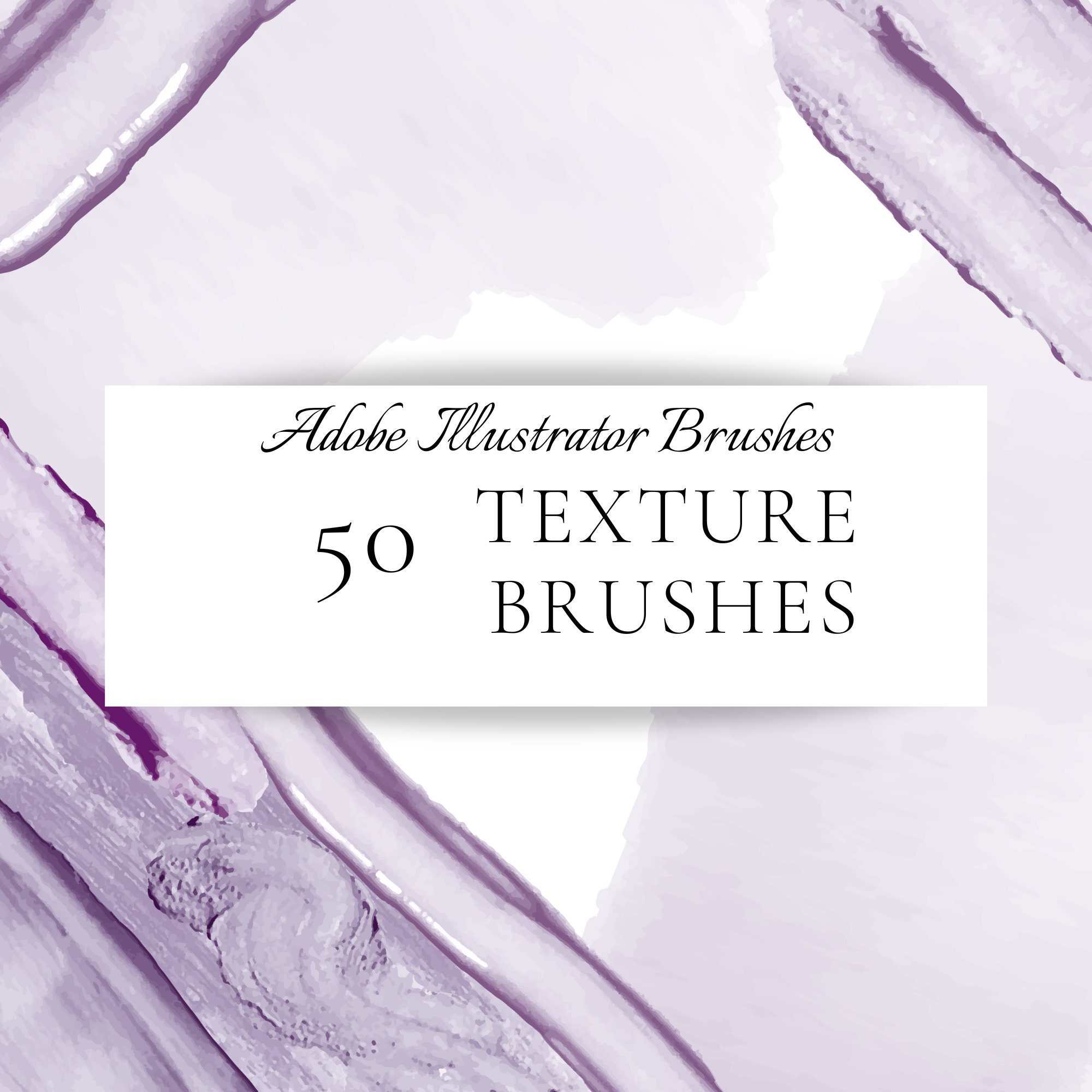 50 Texture Brushes for Adobe Illustrator changeable Colors, Brush ...