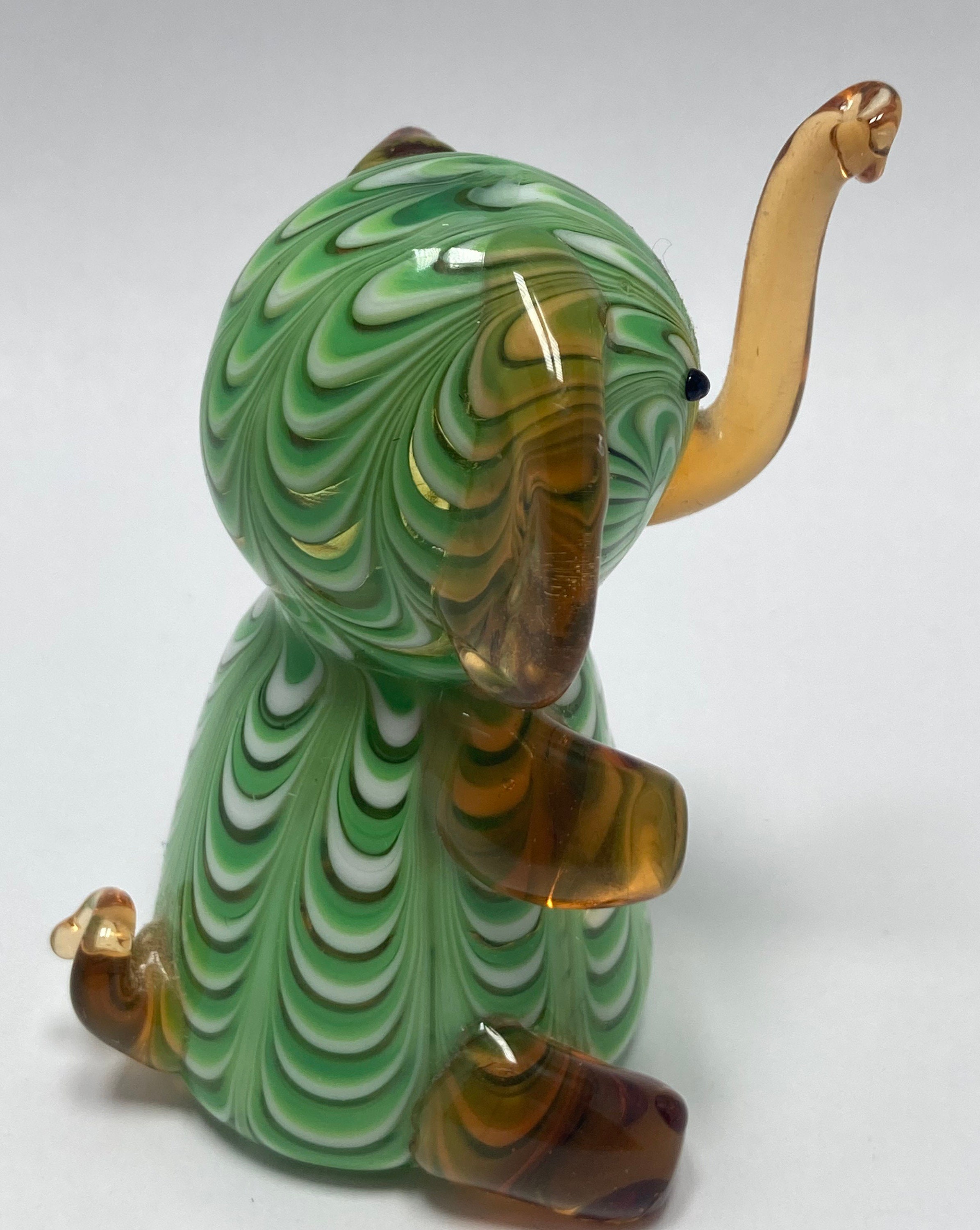 Lenox an Emerald Elephant Art Glass Handcrafted Accented With - Etsy