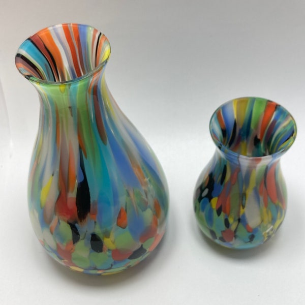 Murano Glass Confetti Vases - Etsy