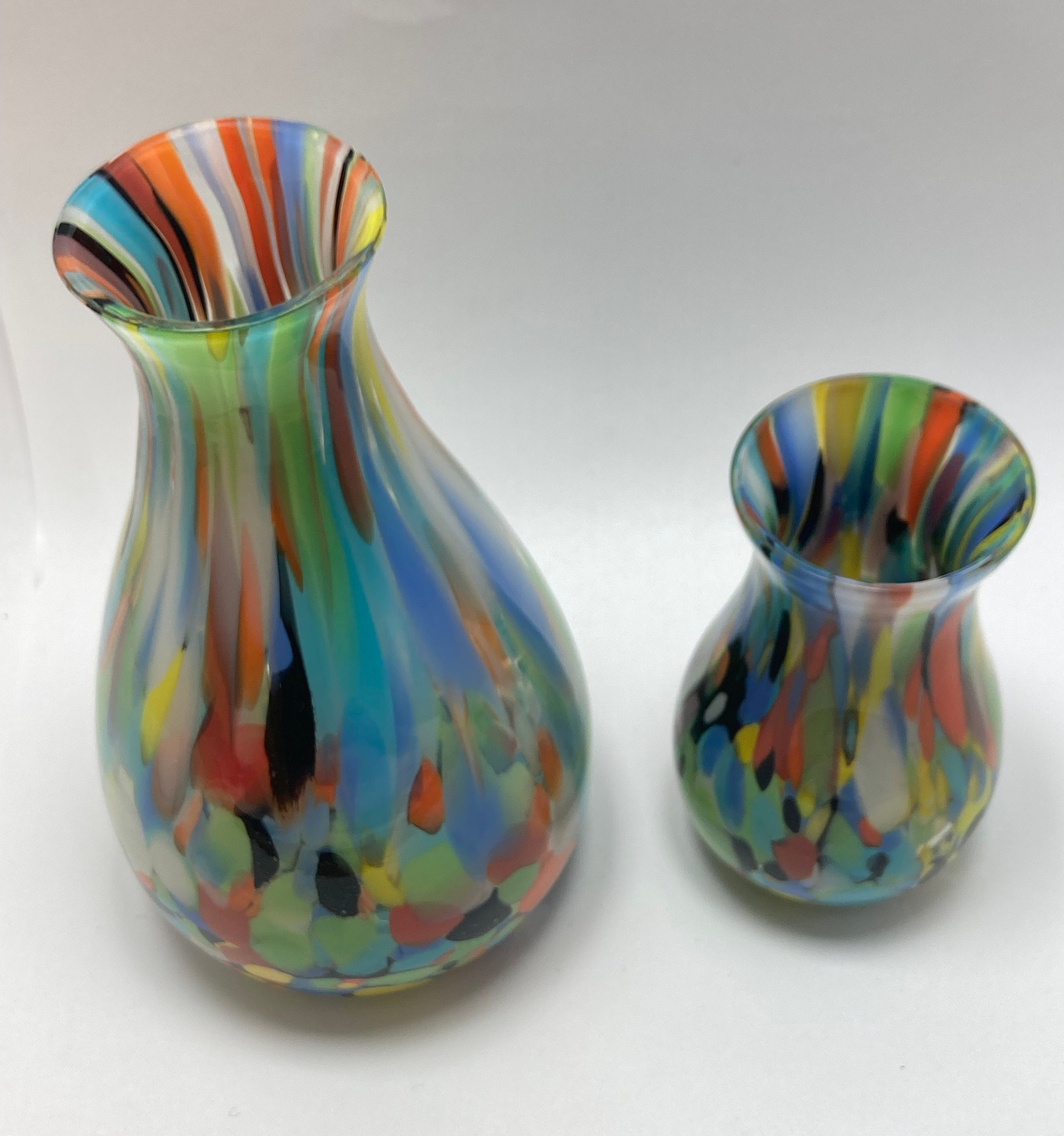 Brazilian Art Glass Murano Inspired Confetti Vasesfree Shipping - Etsy