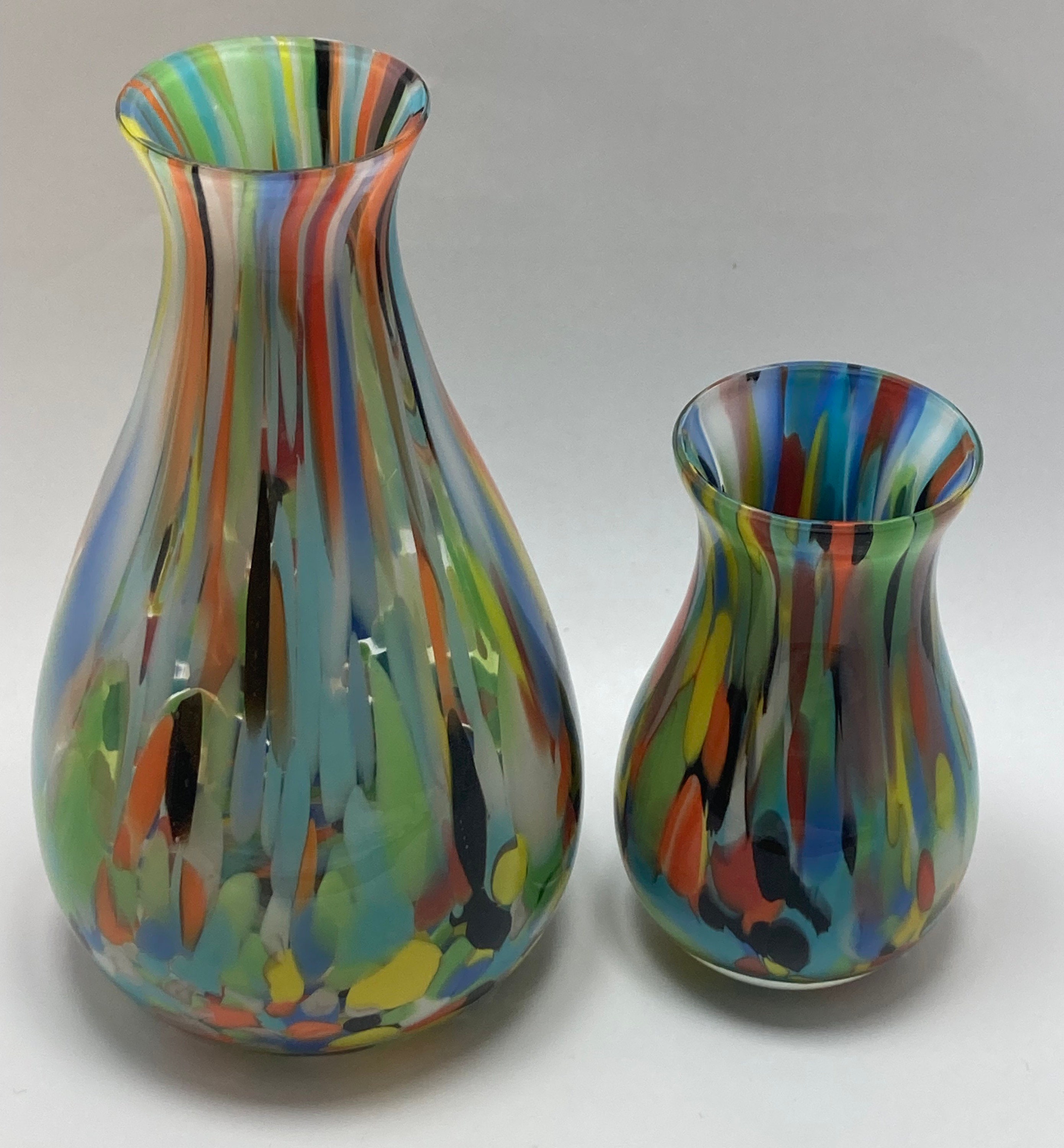 Brazilian Art Glass Murano Inspired Confetti Vasesfree Shipping - Etsy