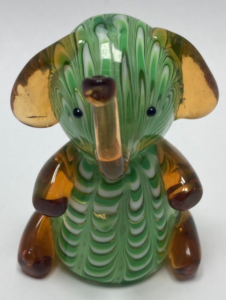 Lenox an Emerald Elephant Art Glass Handcrafted Accented With - Etsy