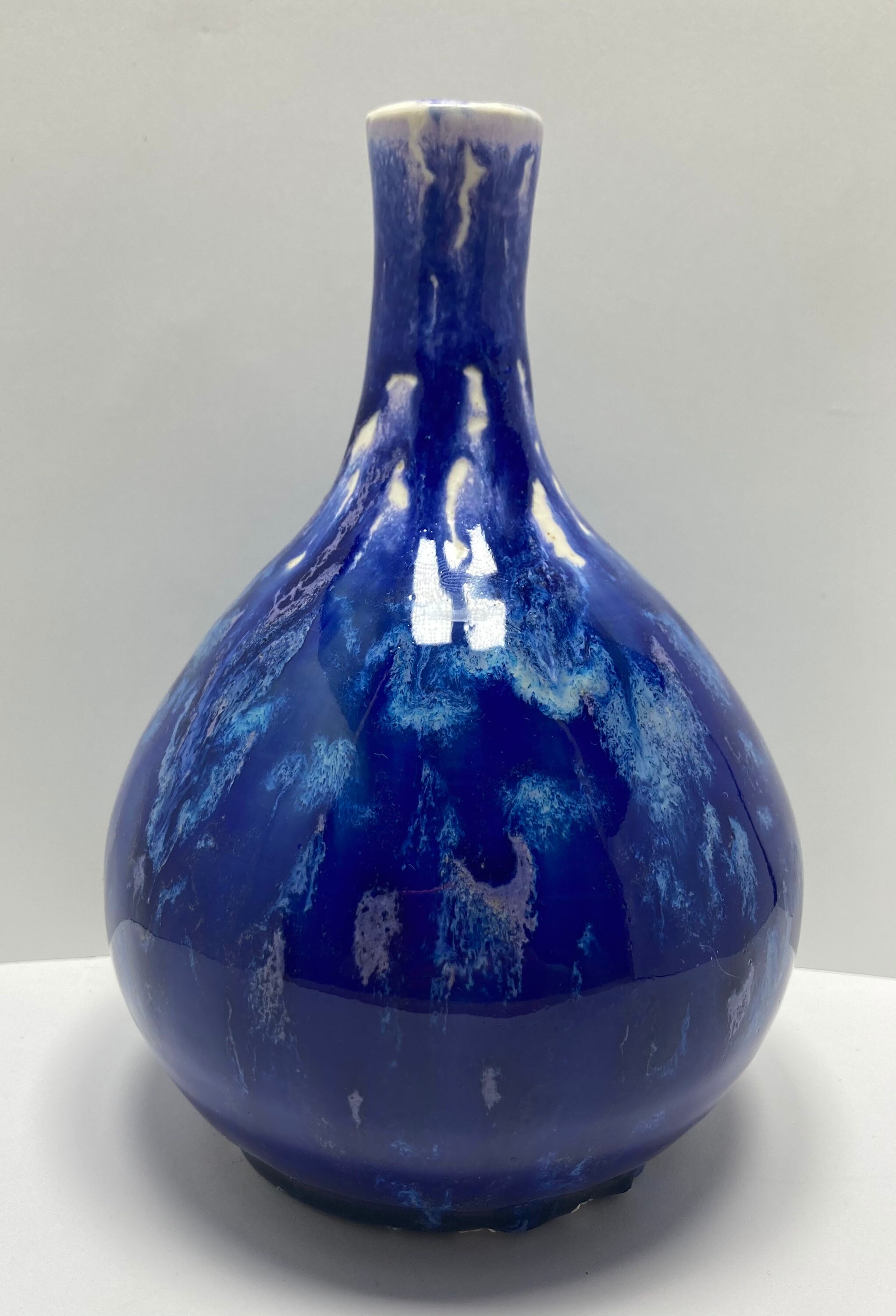 Joseph David Broudo Signed Studio Art Pottery Bud Vase Blue With Hints ...