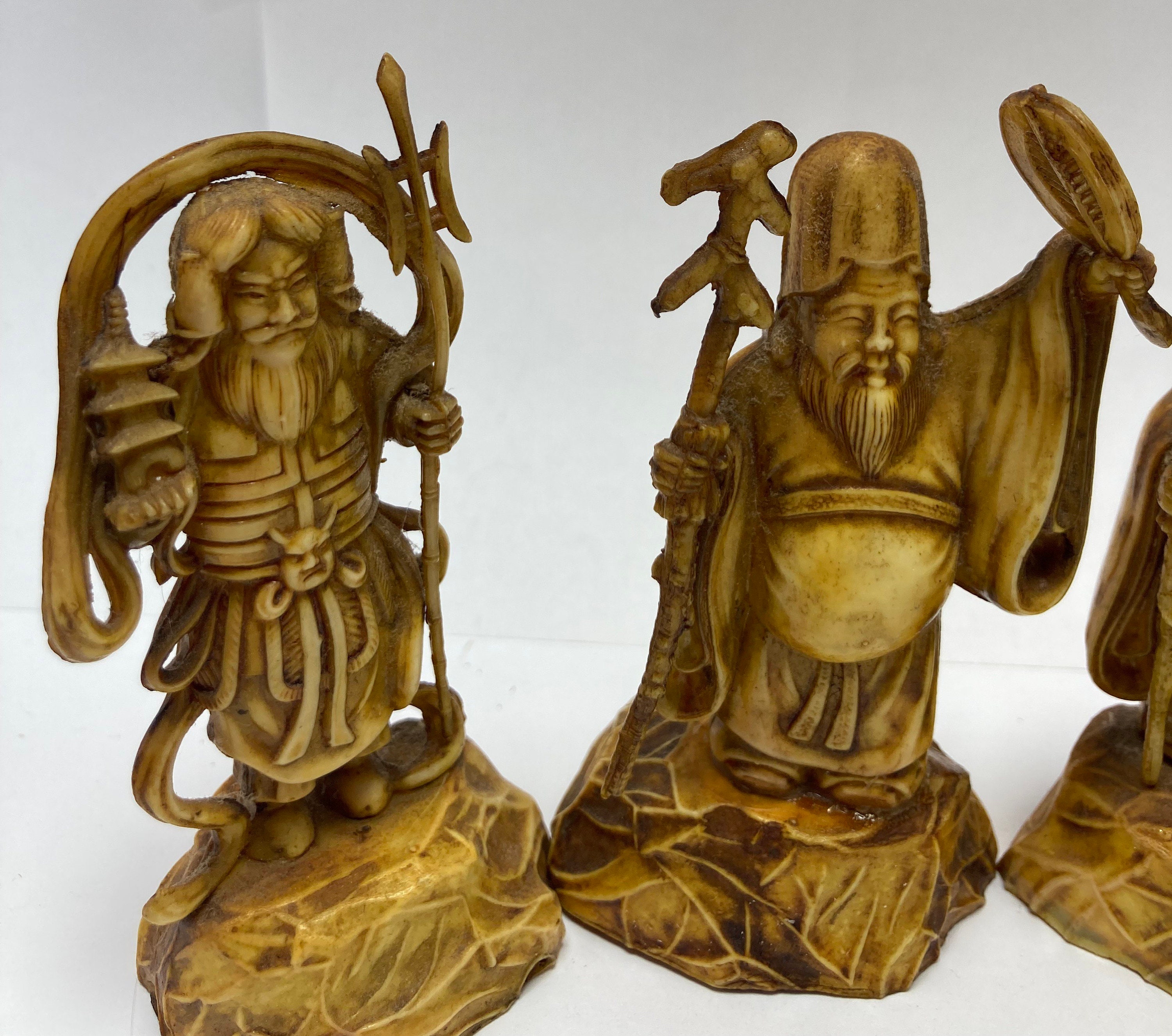 Celluloid Vintage Asian Figurines Very Detailed Lot 5**free Shipping ...