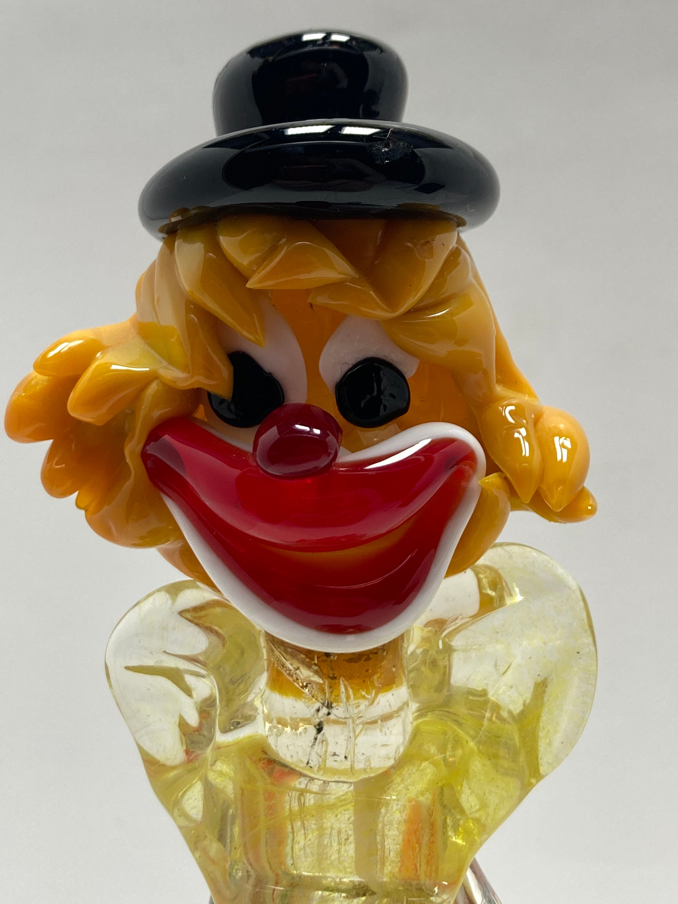 Murano Vintage Art Glass Clown Silver Fleck Accordionfree - Etsy