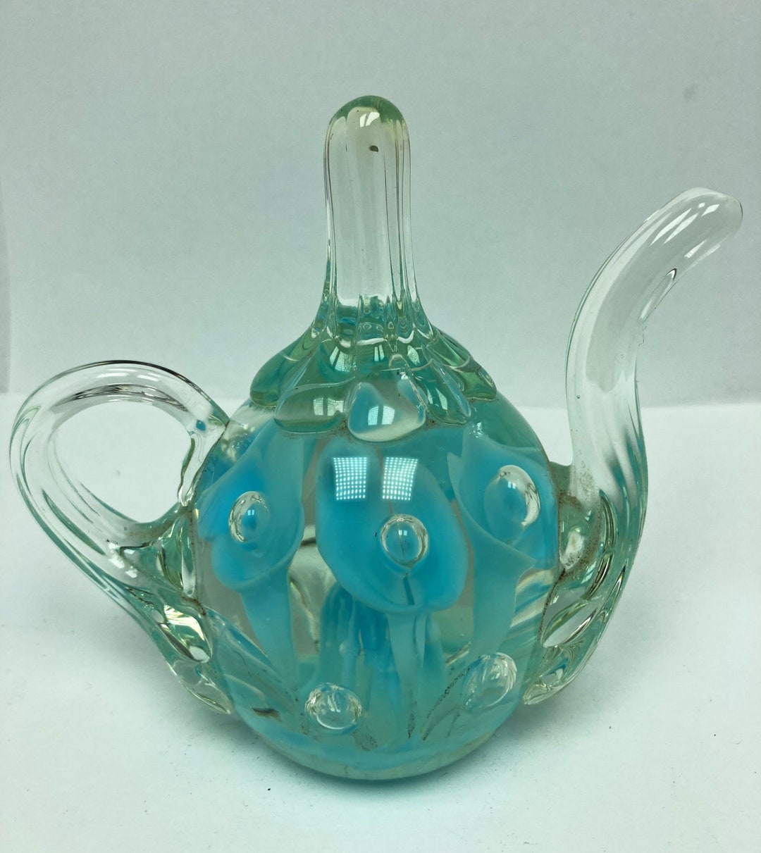 St. Clair Art Glass Mini Teapot Paperweight or Ring Holder**free ...