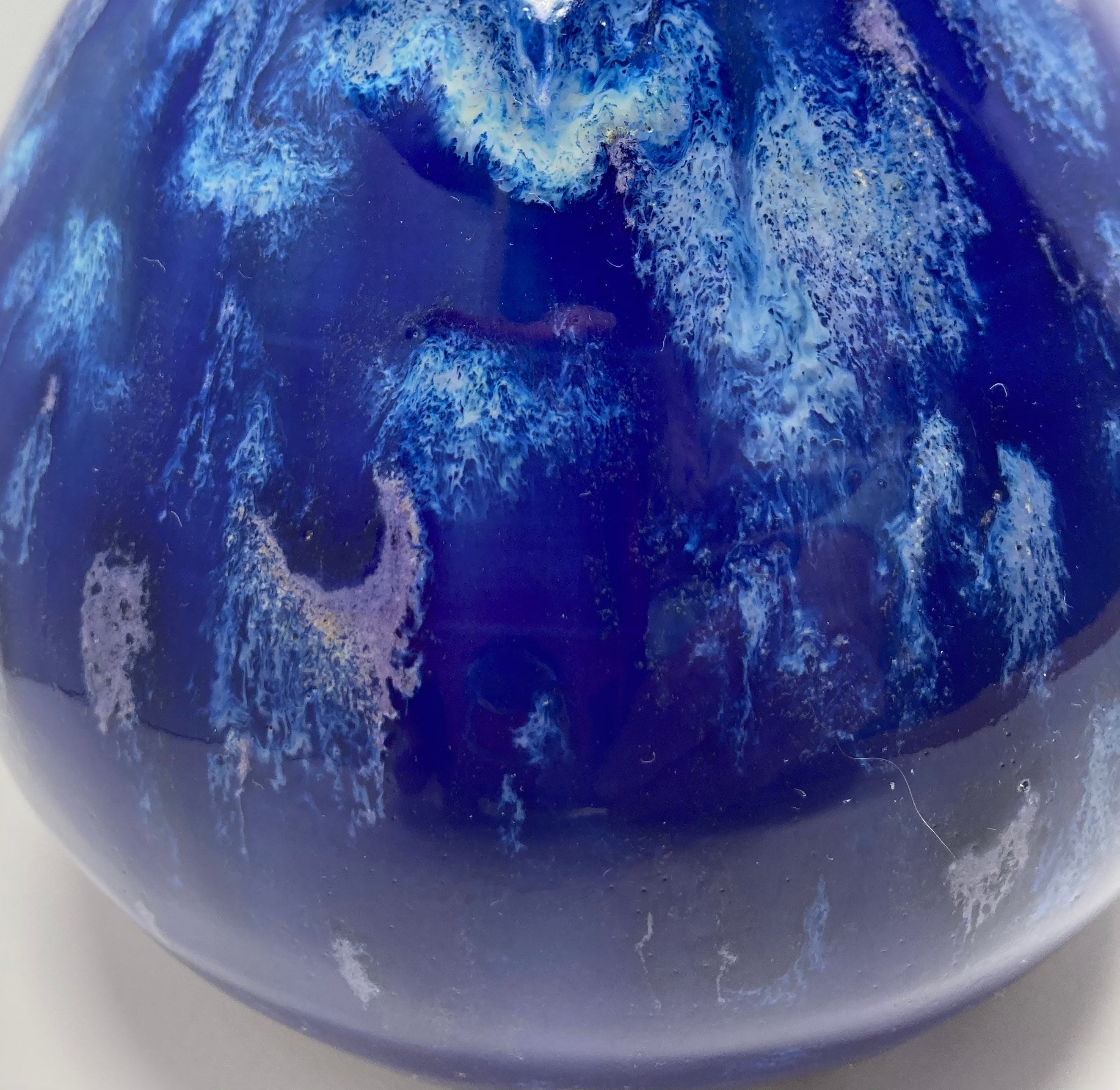 Joseph David Broudo Signed Studio Art Pottery Bud Vase Blue With Hints ...