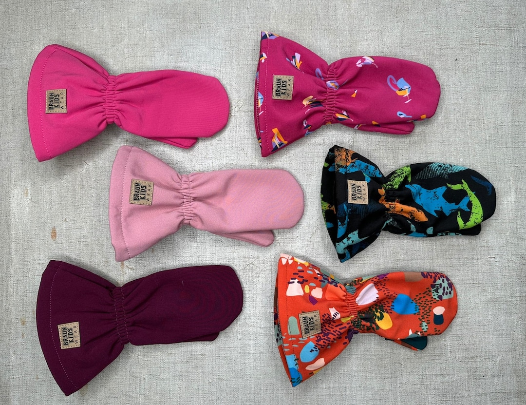 Family Mittens With Merino Wool Lining, Softshell Shell, Extended Cuffs ...