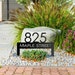 Modern Metal House Number Sign With Stakes: Custom Address - Etsy