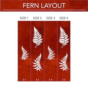 Rusted Metal Garden Column | Rusted Fern Garden Art | Rustic Sculpture ...