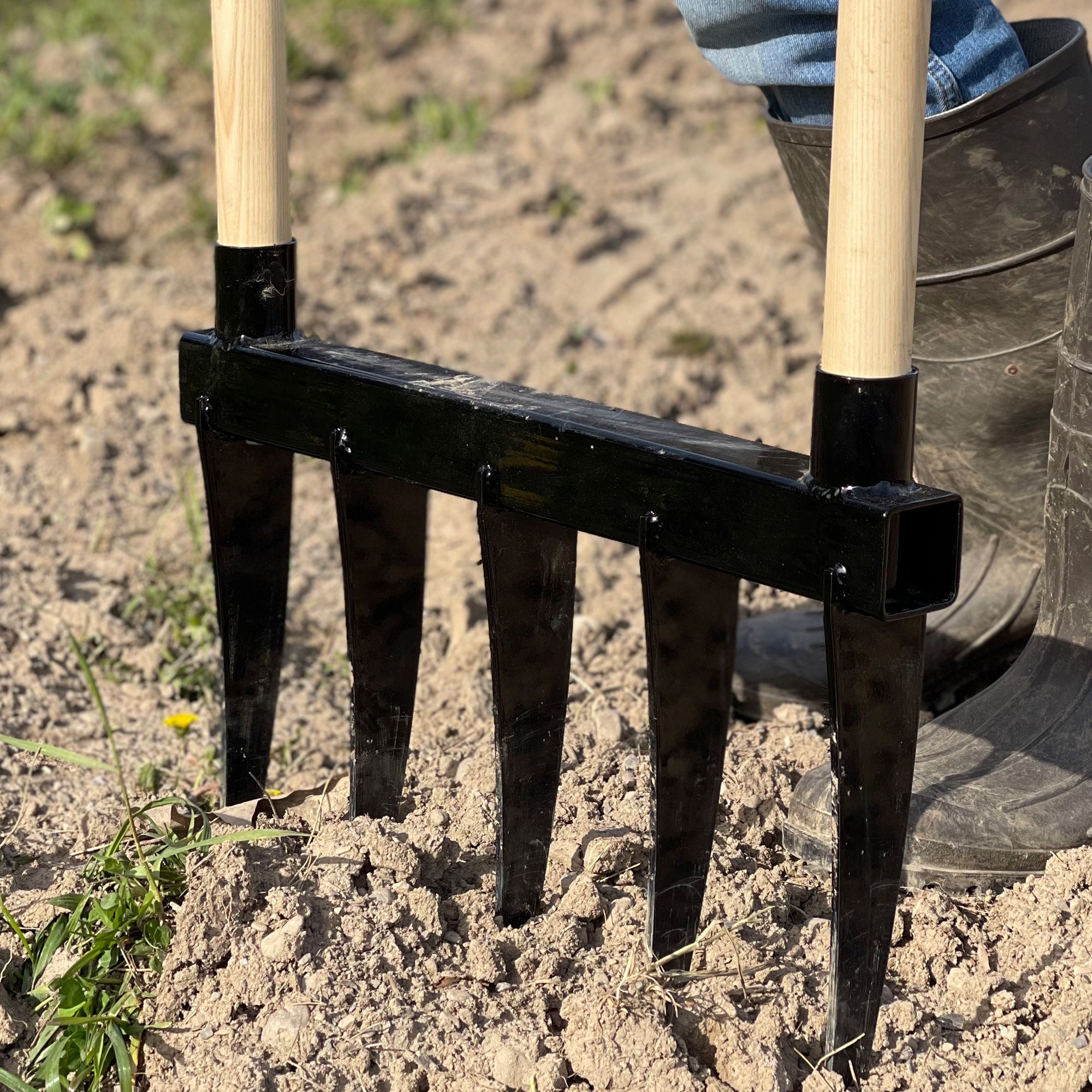 Broadfork Garden Tool 5 Tines Hand Tiller USA Made - Etsy