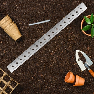 Gardening Planting Ruler With Dibber: Seed Spacer Tool - Etsy
