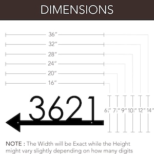 Metal Arrow Sign With House Number | Arrow Direction Sign - Etsy