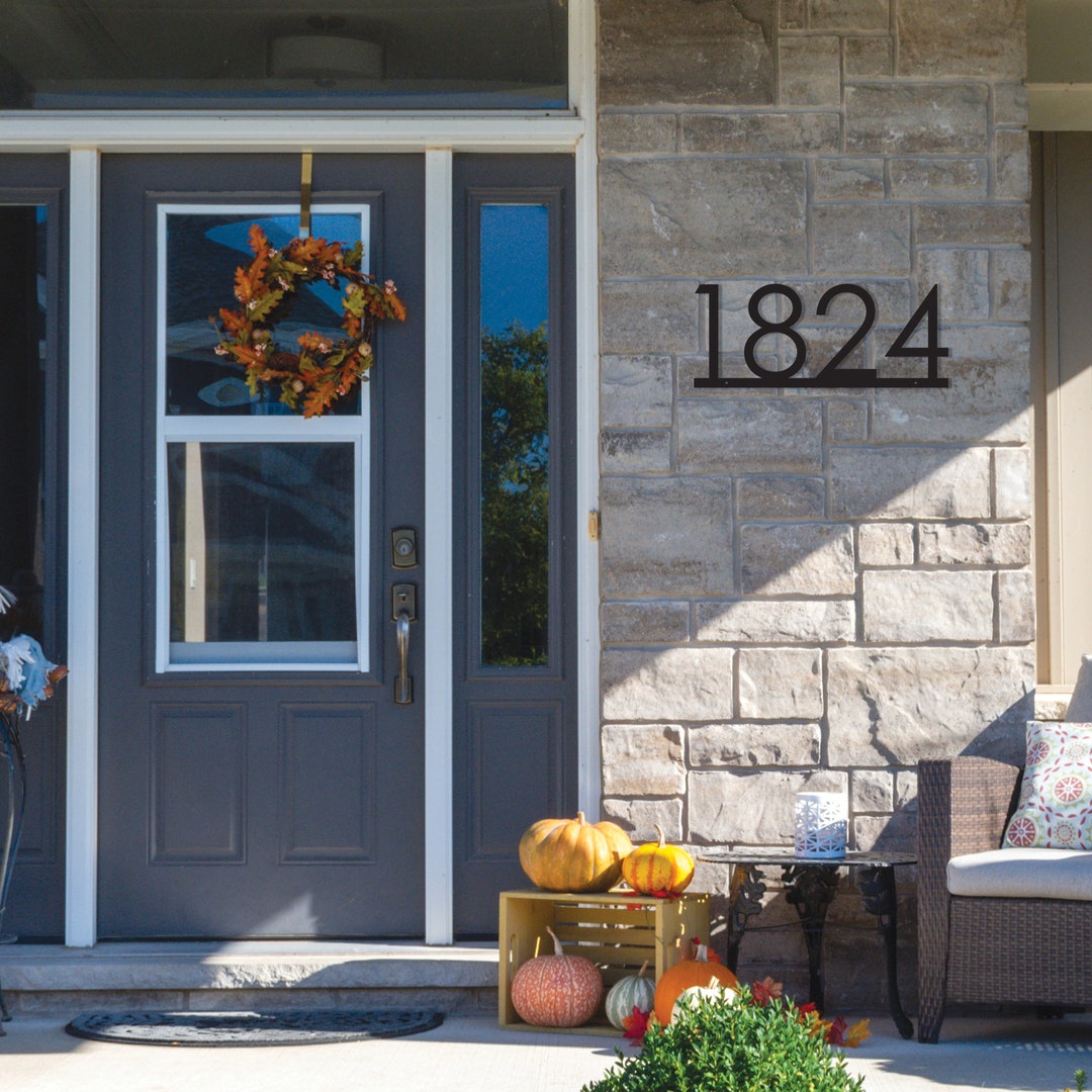 Modern Metal House Number Sign | House Address Number Sign | Mid ...