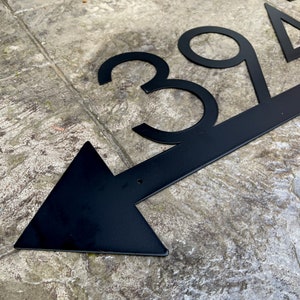 Metal Arrow Sign With House Number | Arrow Direction Sign - Etsy