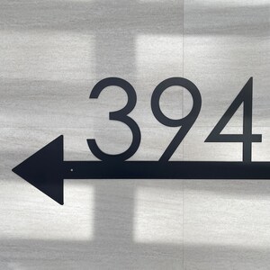 Metal Arrow Sign With House Number | Arrow Direction Sign - Etsy