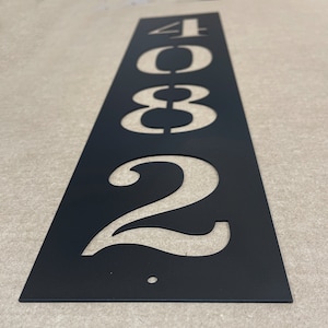 Vertical Metal House Number Sign: Custom Steel Address - Etsy