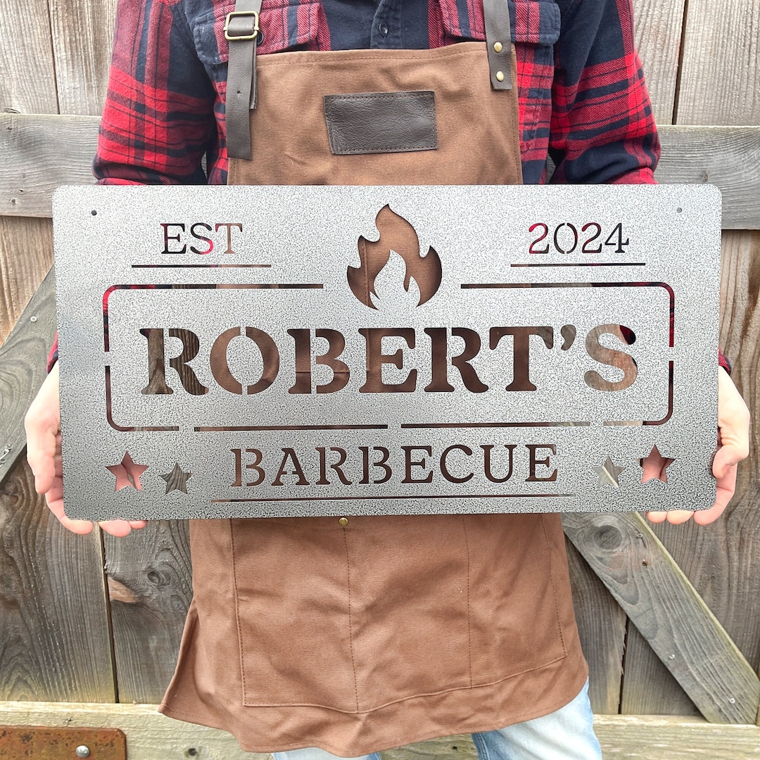 Custom Grilling Sign | Custom Barbecue Sign | Grilling Gift for Dad ...