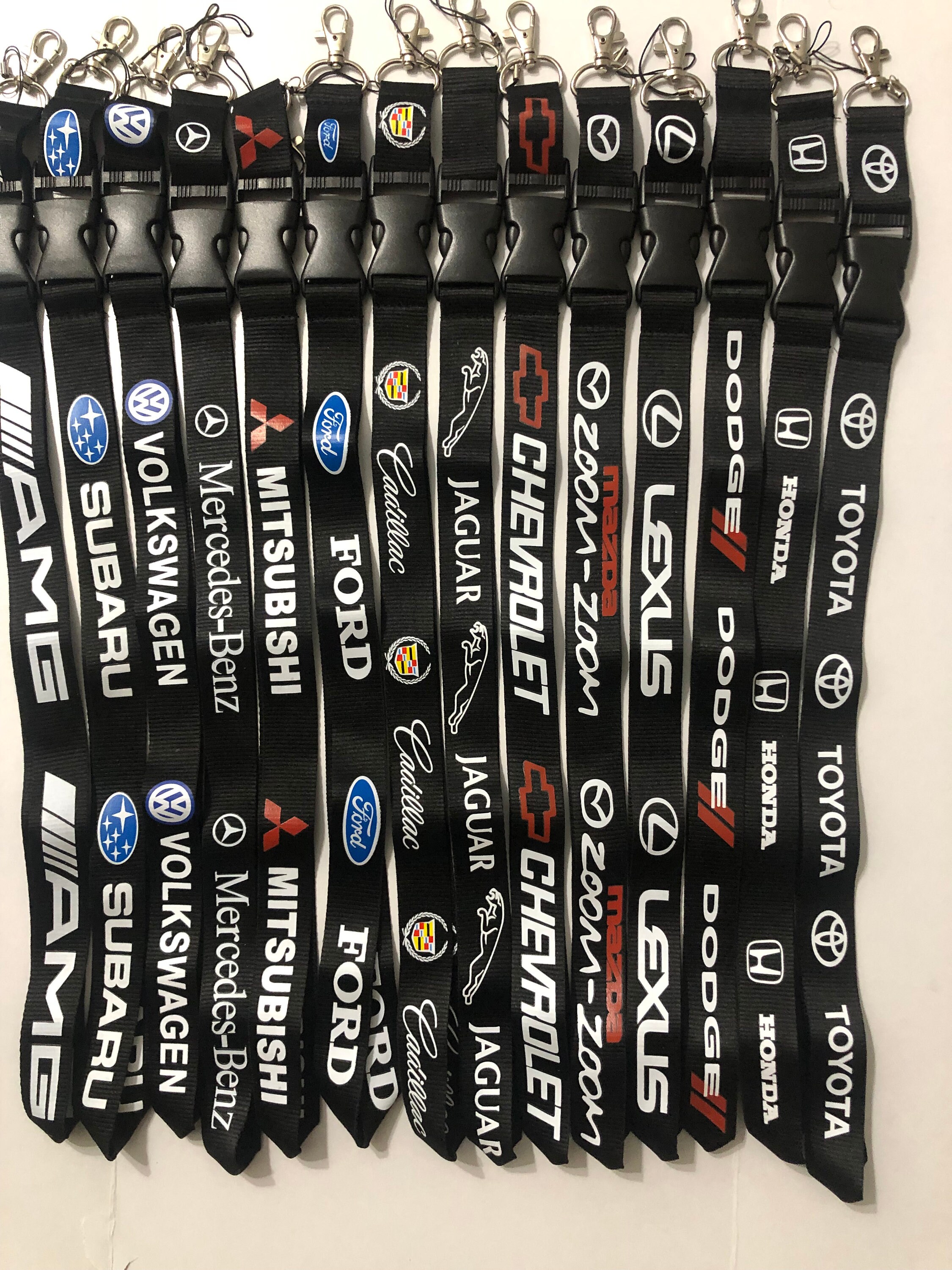 Car Lanyard Key Chain ID Badge Holder Acura Audi Lexus Mercedes Benz ...