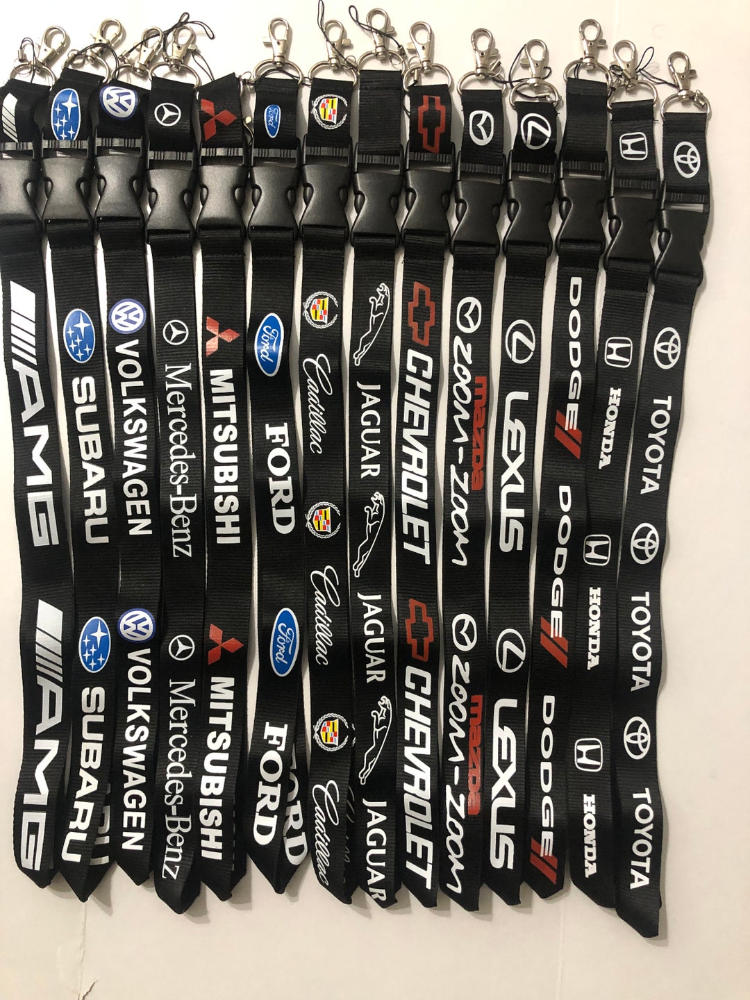 Car Lanyard Key Chain ID Badge Holder Acura Audi Lexus Mercedes Benz ...