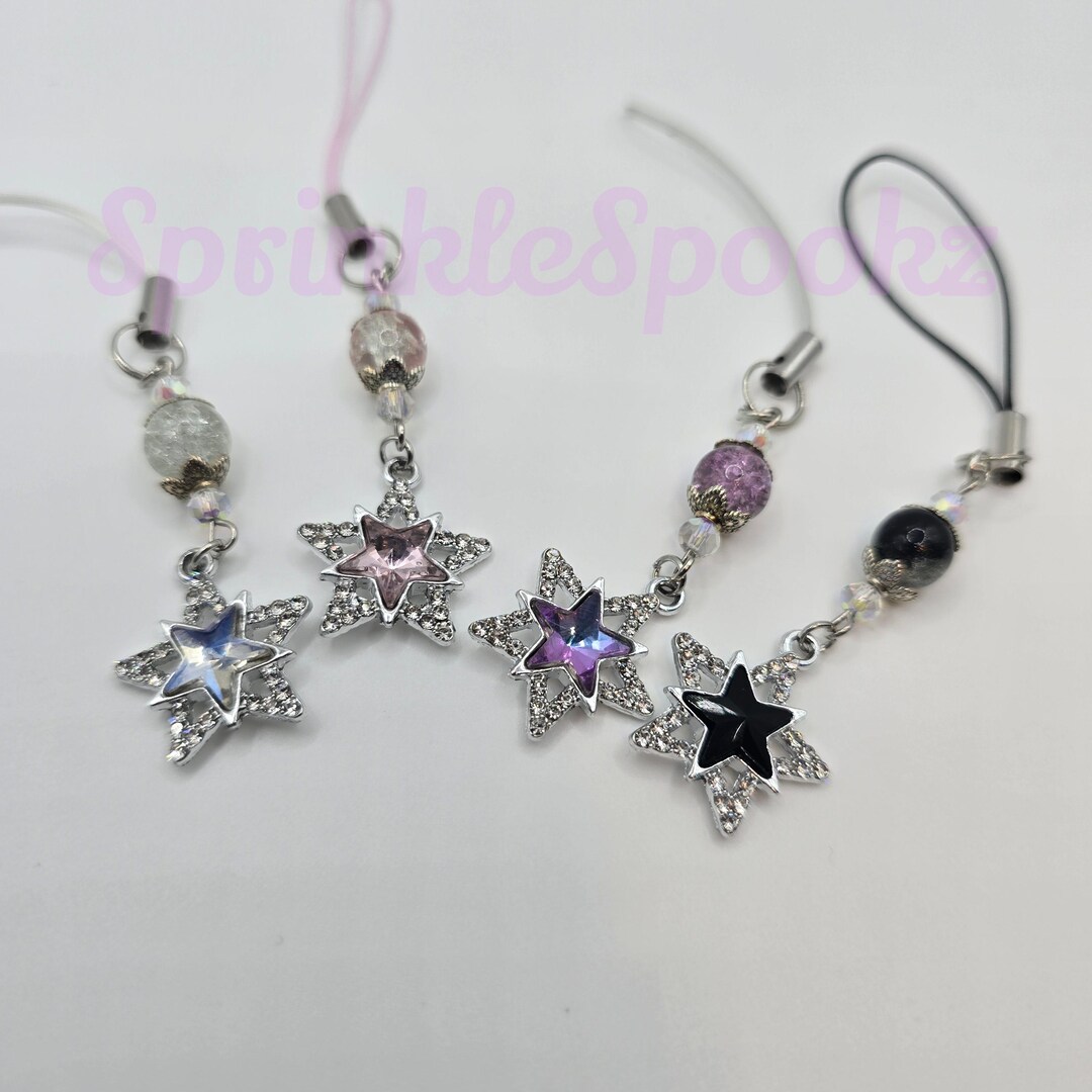 Iridescent Star Phone Charm: Celestial Phone Decoration - Etsy