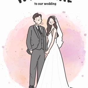 Cutibb Custom Wedding Portrait, Wedding Card Design, Cute Chibi Drawing ...